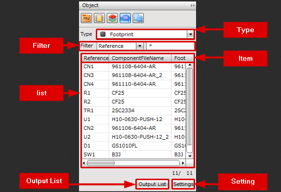Quadcept - Object Window